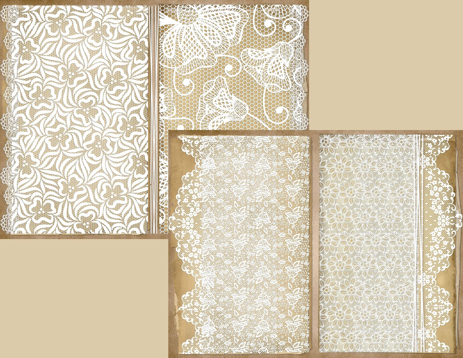 Antique Lace Printable Digital Download Junk Journal | Etsy