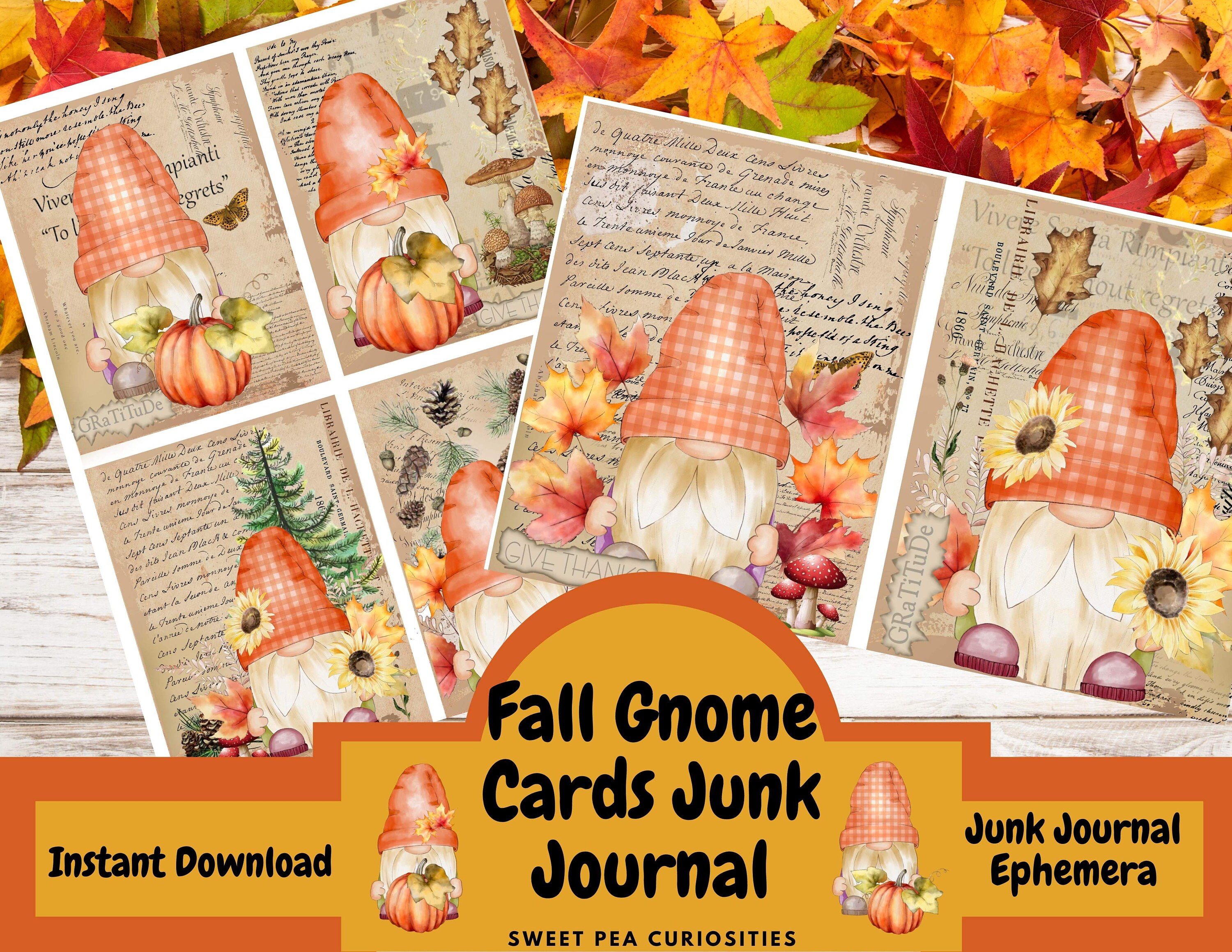 Fall Journal Cards Collage Paper Junk Journal Mixed Media - Etsy