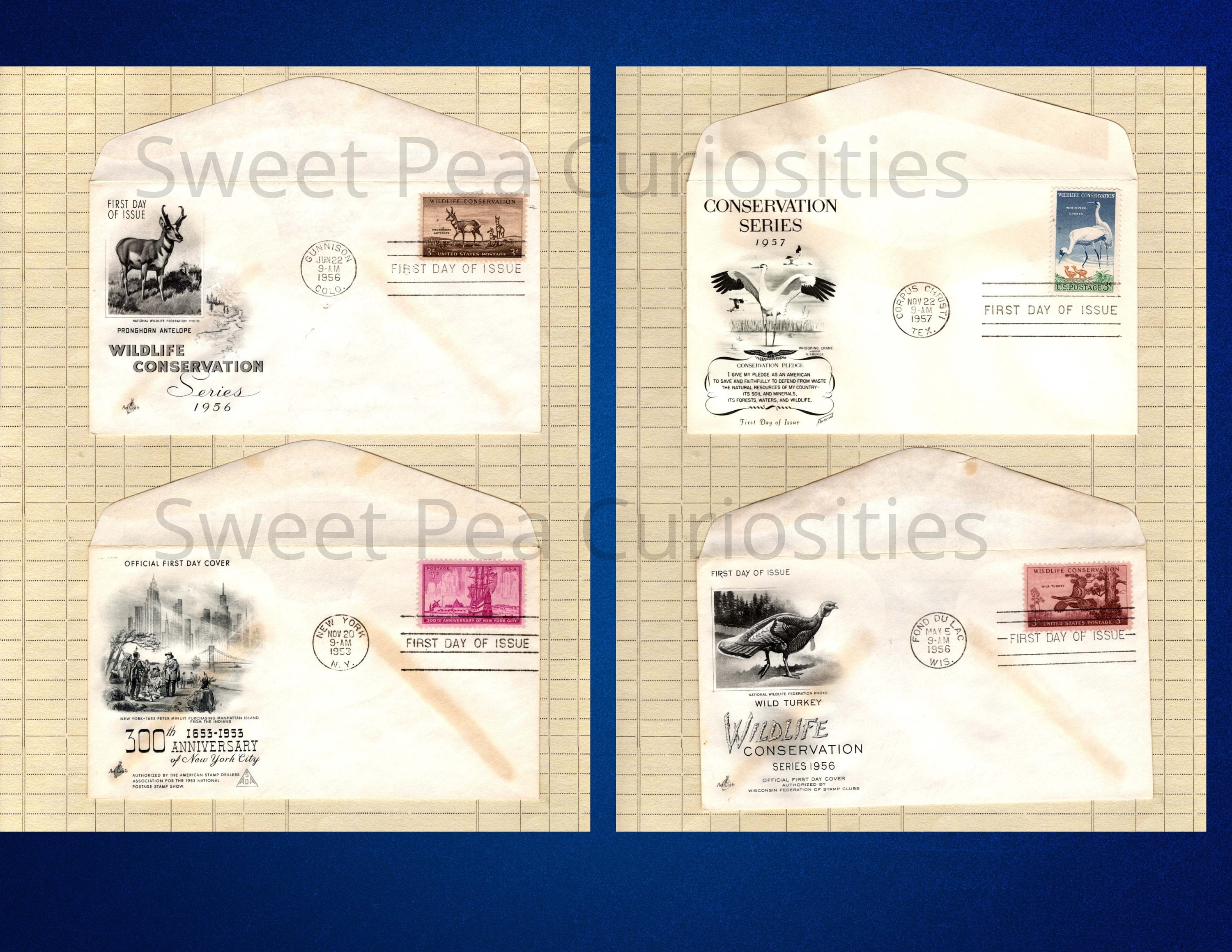 Vintage First Issue Stamp Envelopes From the 1950's - Etsy