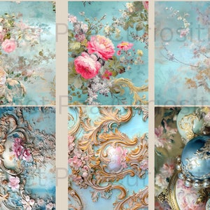 Rococo, Printable, Download, Digital, Junk Journal, Supplies, Shabby ...