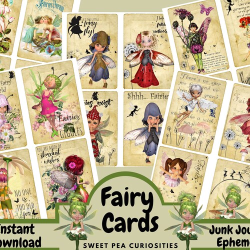 Fairy Cards Digital Download Printable Junk Journal - Etsy