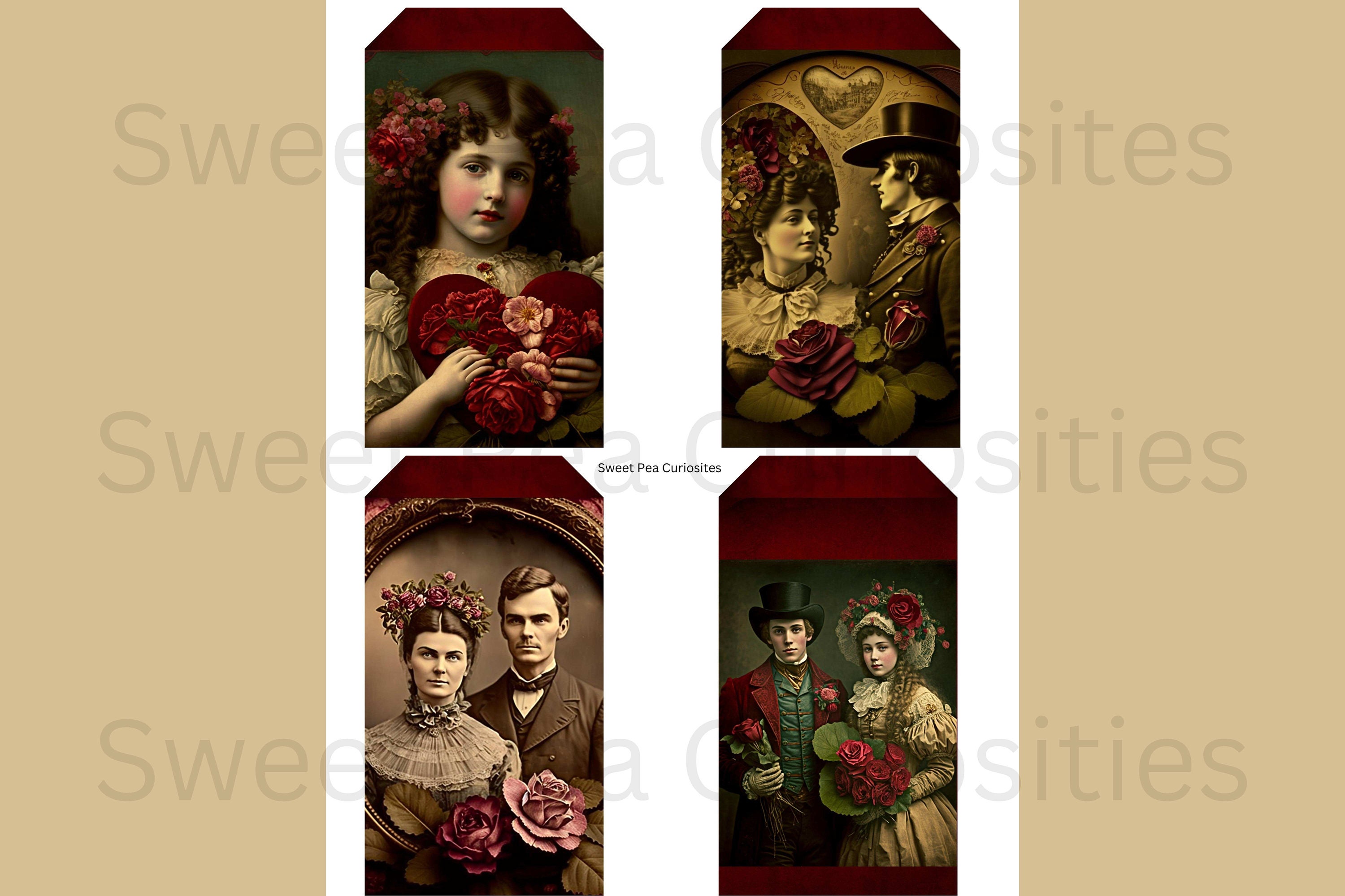 Valentine Junk Journal Cards Digital Download Printable - Etsy