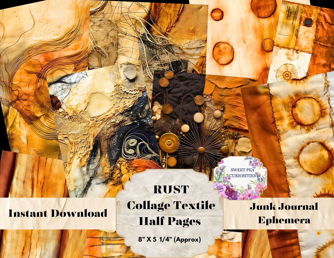 Junk Journal, Collage, Printable Junk Journal, Half Papers ...