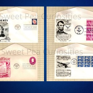 Vintage First Issue Stamp Envelopes From the 1950's, Digital Download ...