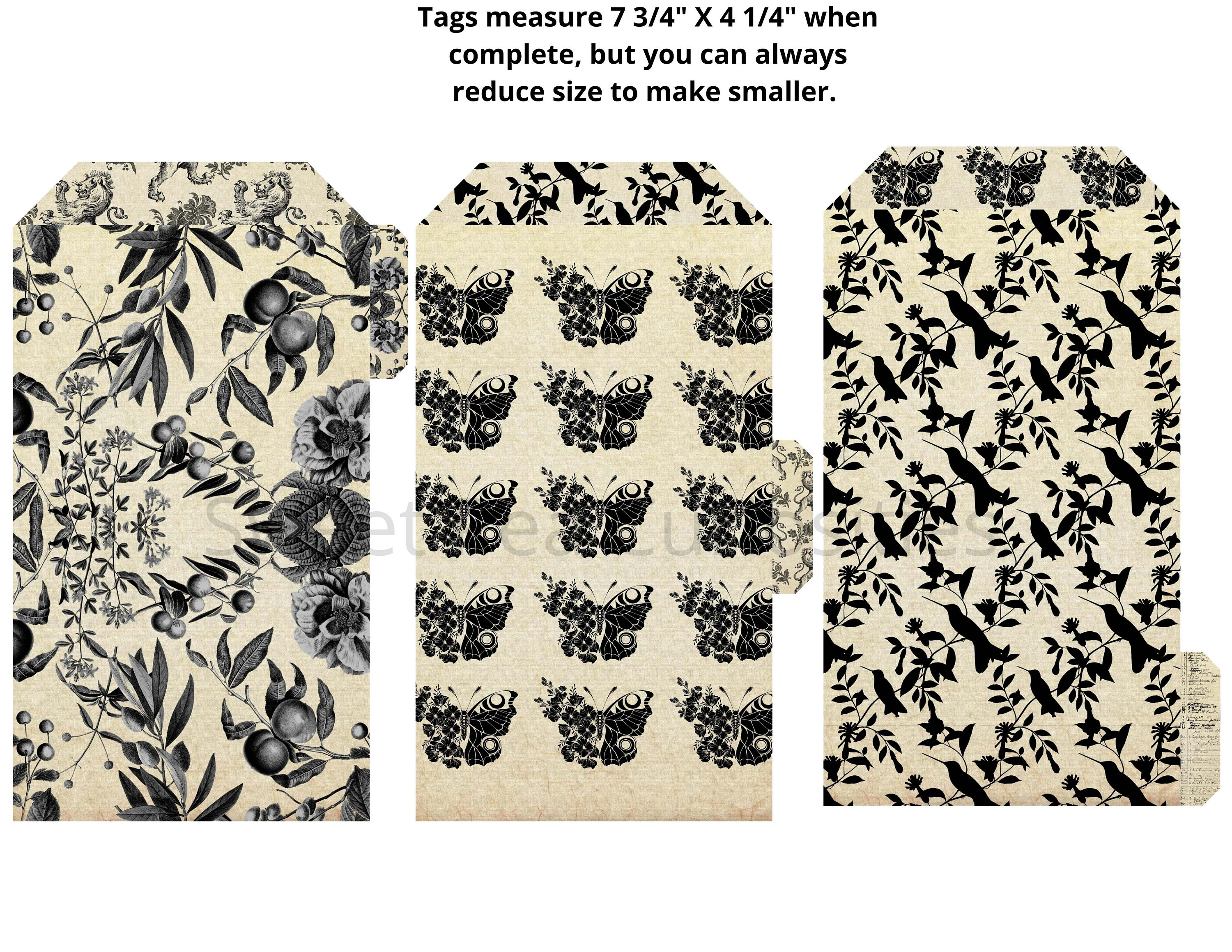 File Folder Tags Digital Download Printable Junk Journal - Etsy