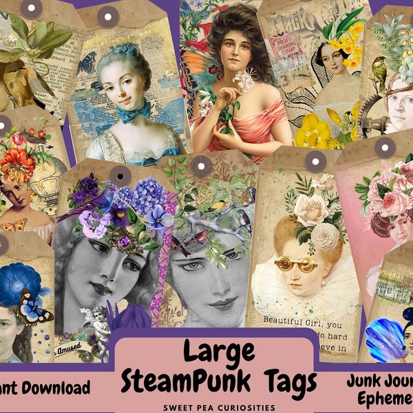 Steampunk Tags - Etsy