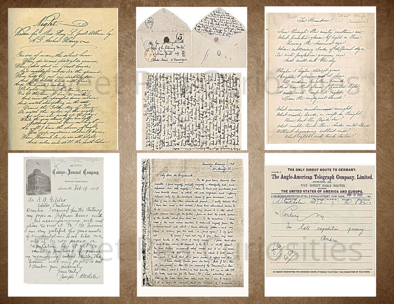 84 Vintage, Letters, Telegrams, Junk Journal Ephemera, Junk Journals ...