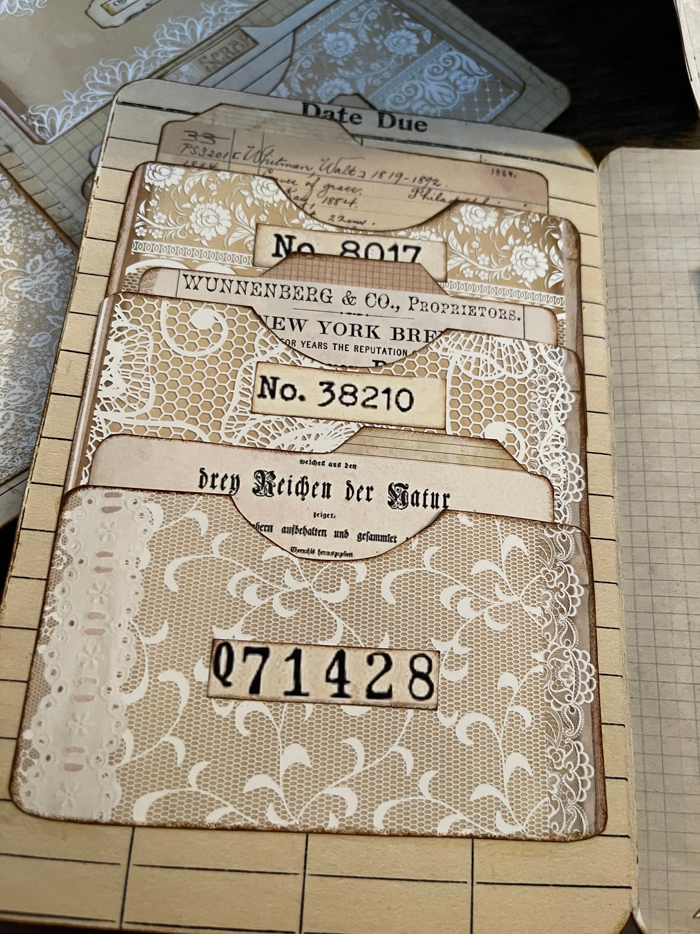 9 Lacepaper File Folders Pockets Tags Kit Digital - Etsy