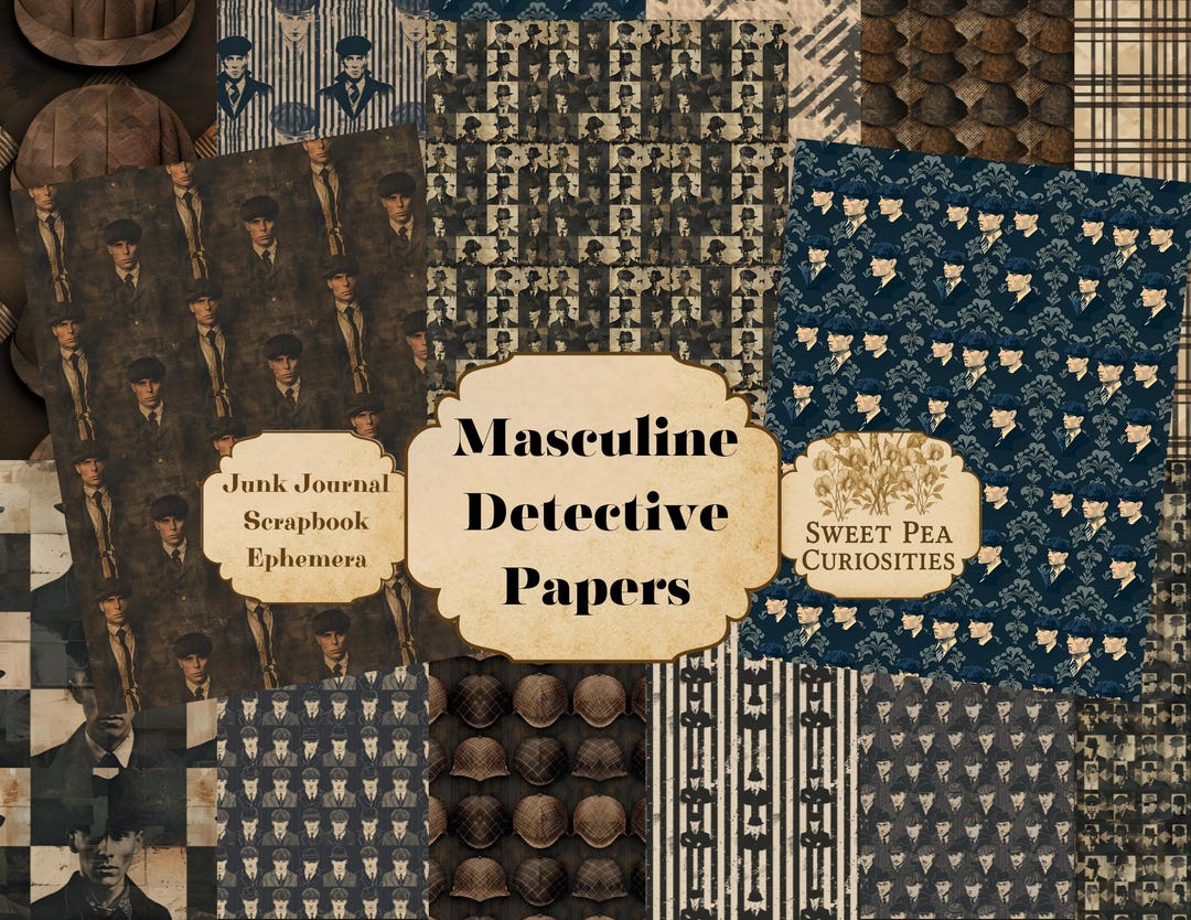 Junk Journal, Digital, Download, Printable, Masculine, Detective ...