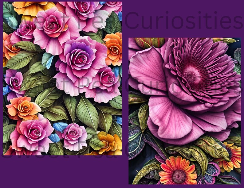 Vibrant Flowers Digital Download Printable Junk Journal - Etsy