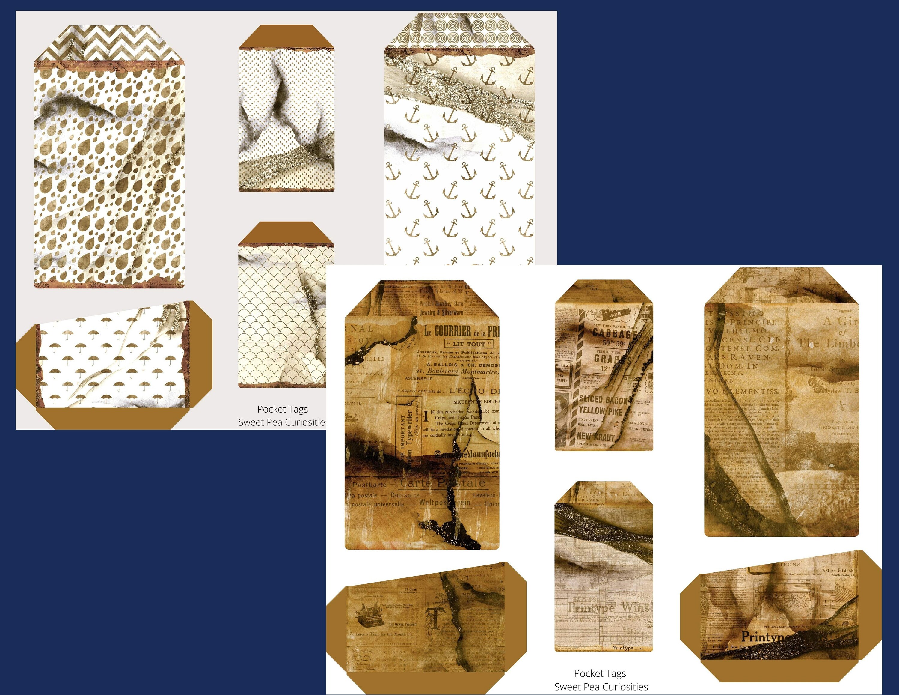 Pocket Tags Digital Download Printable Junk Journal - Etsy