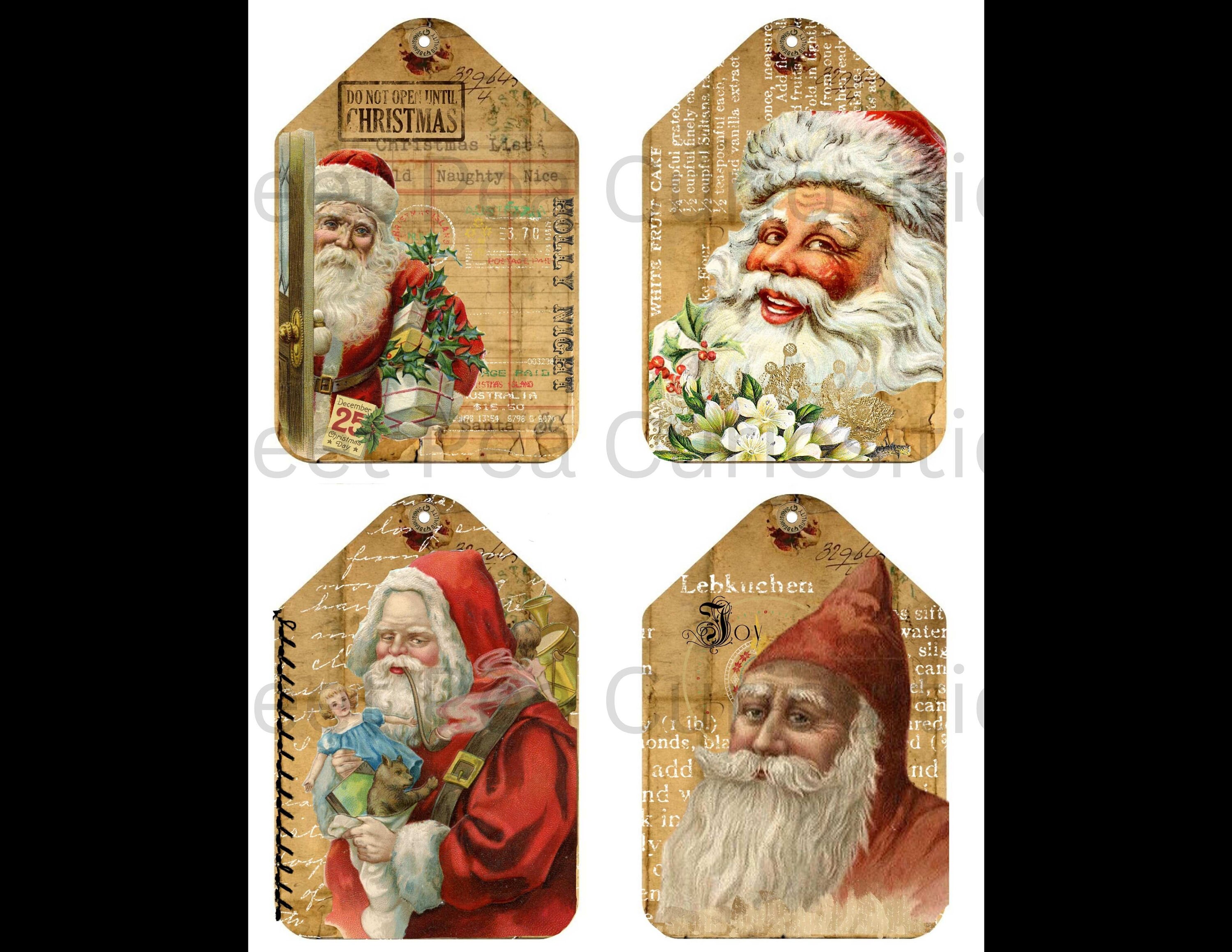 Christmas Tags Junk Journal Printable Digital Download - Etsy