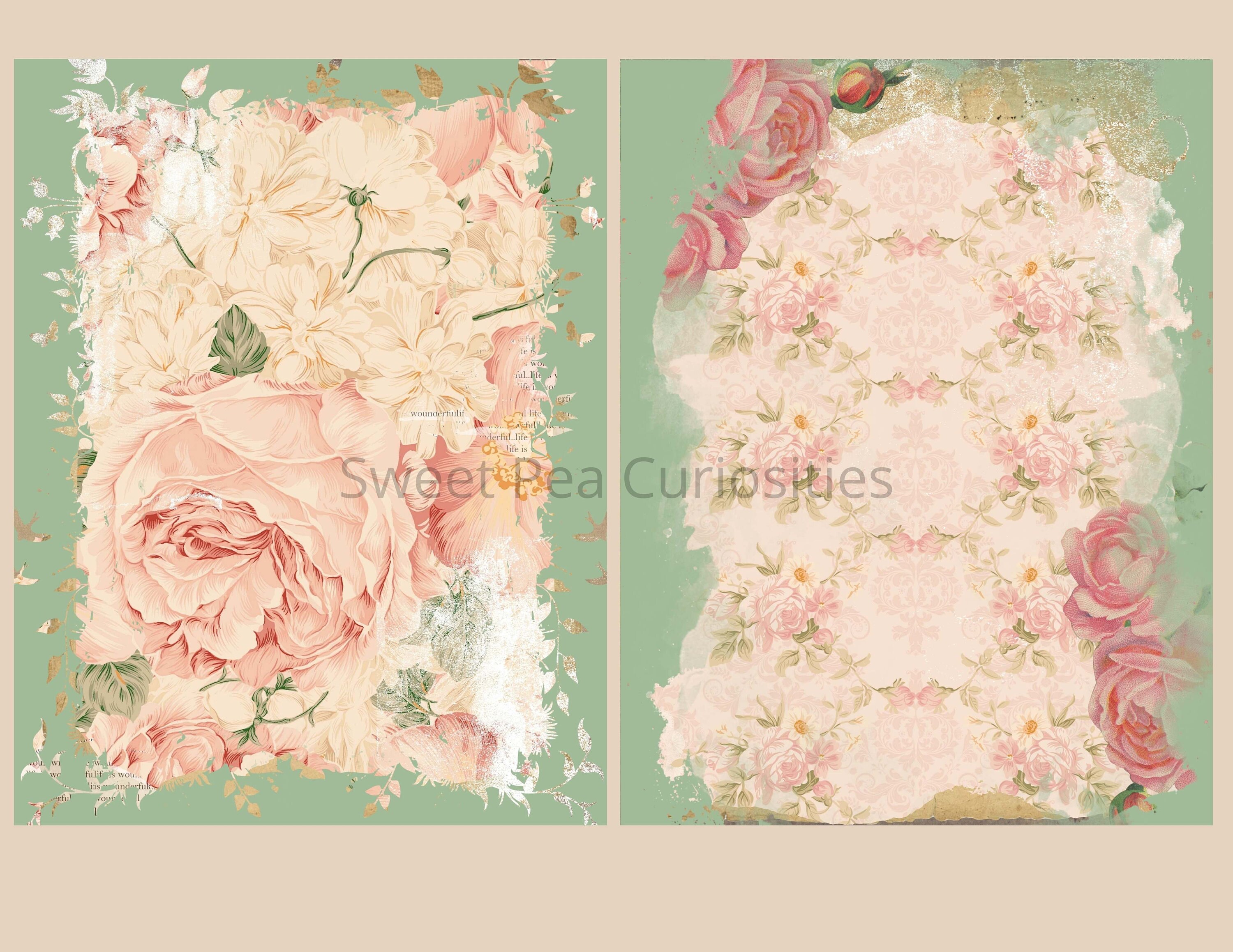 Shabby Chic Papers Digital Download Printable Junk Journal - Etsy