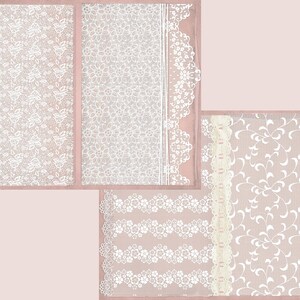 Pink Lace, Printable, Digital, Download, Junk Journal, Collage ...