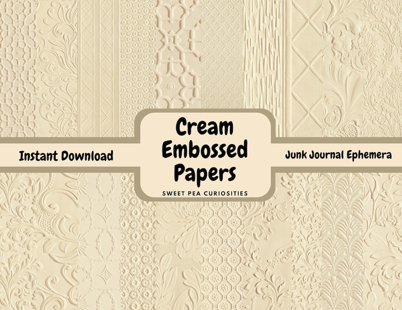 Embossed Vintage Papers Digital Download Printable Junk - Etsy
