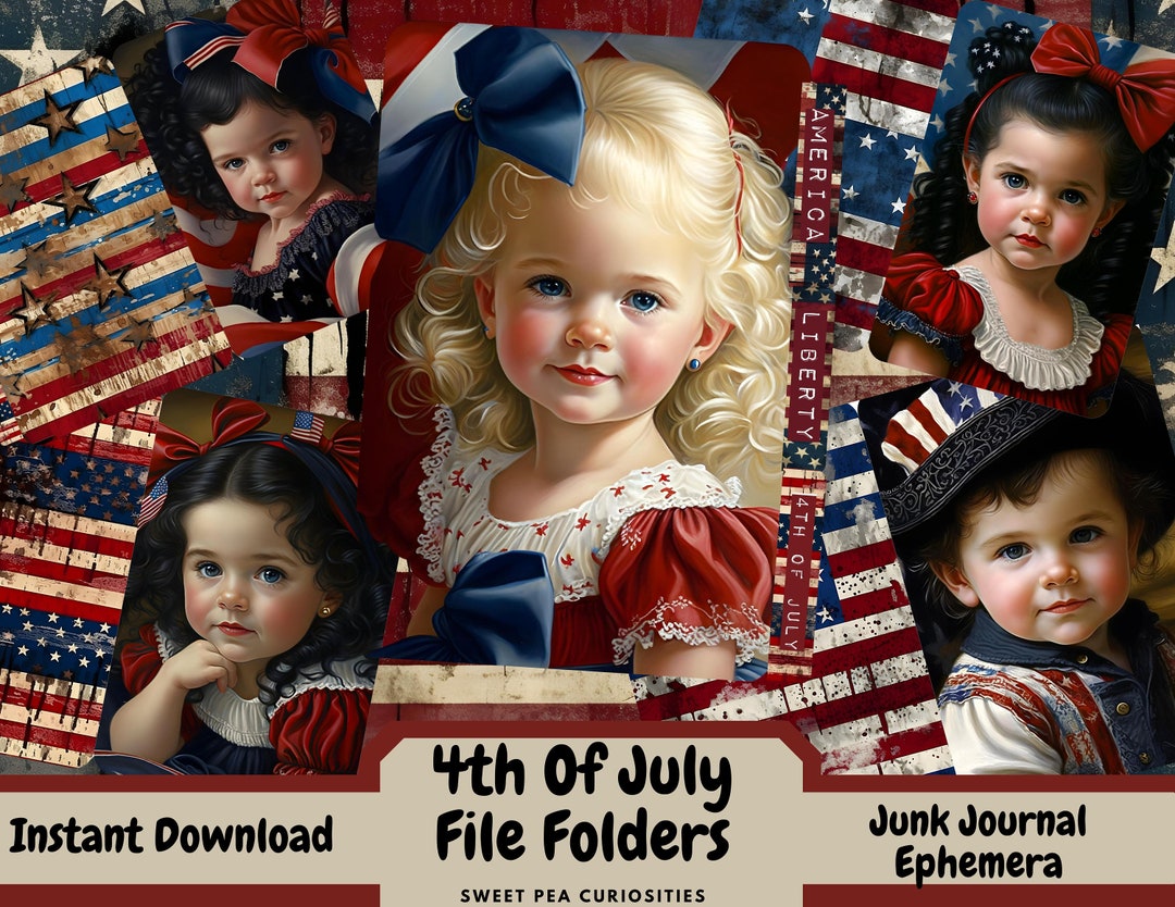 File Folders, Download, Printable, 4th of July, Junk Journal Kit ...