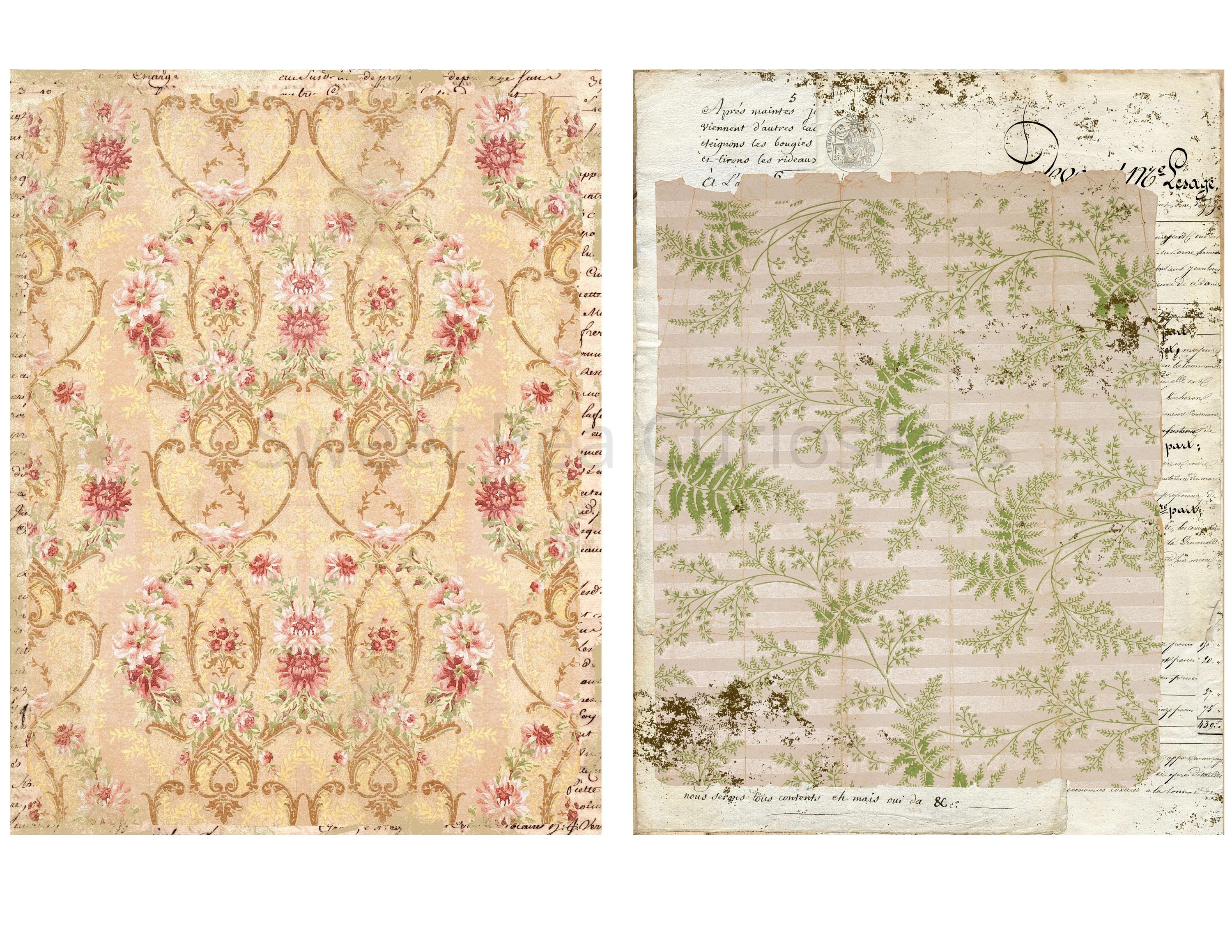 Wallpaper, Vintage Papers, Digital, Download, Printable, Junk Journal ...