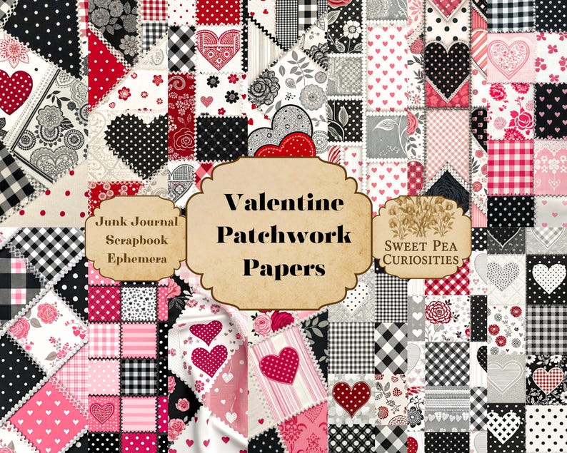 Valentine, Junk Journal Kit, Digital, Download, Printable, Junk Journal ...