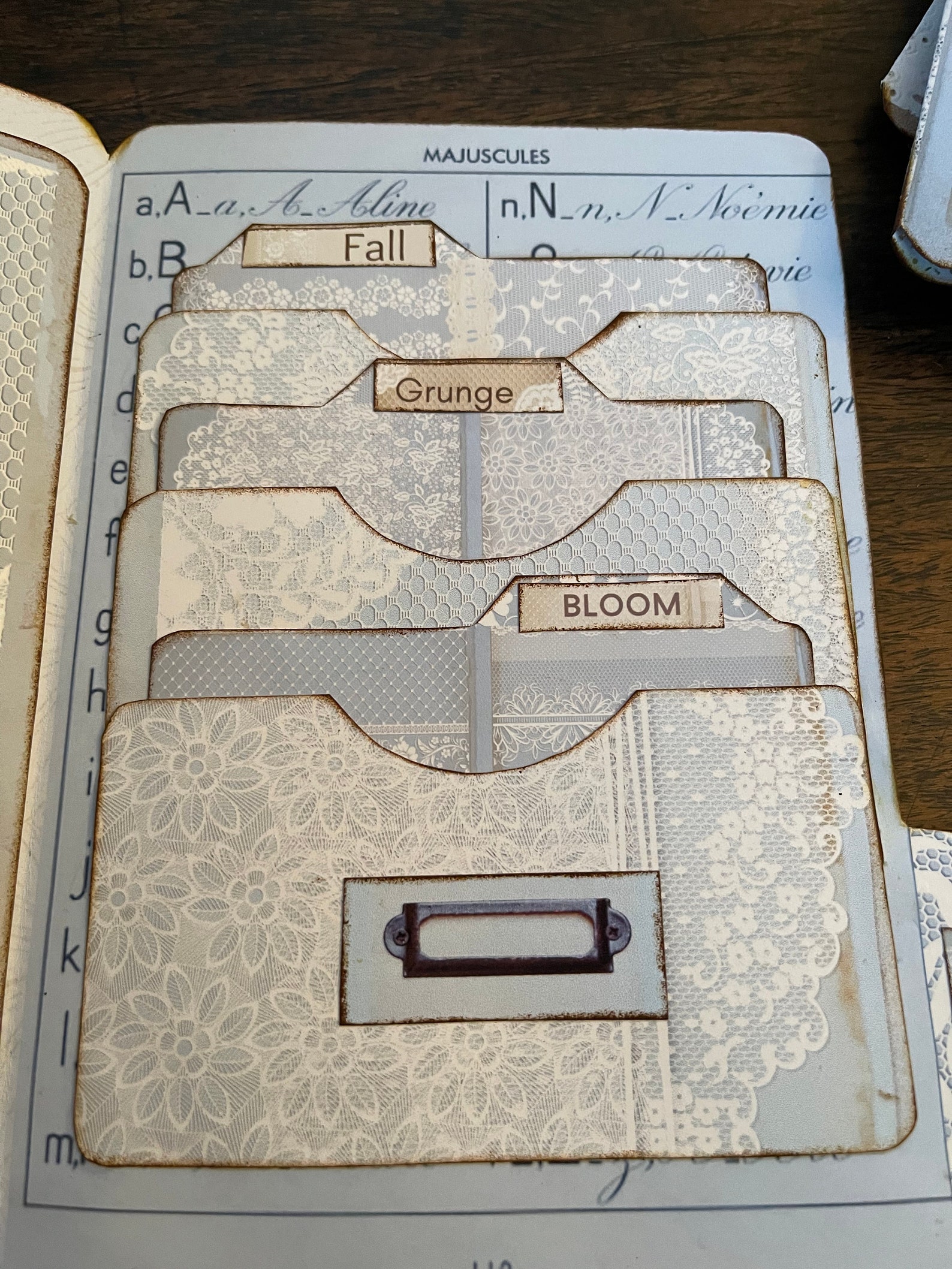 9 Lacepaper File Folders Pockets Tags Kit Digital - Etsy