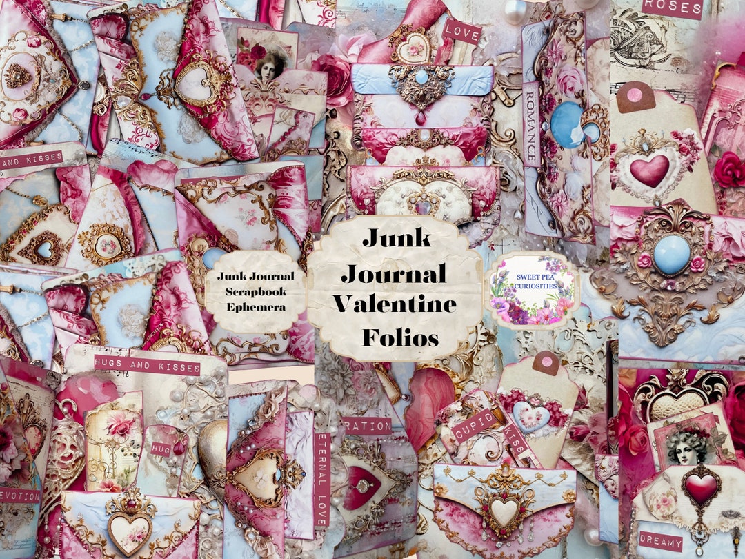 Valentine Folio, Paper, File Folders, Pockets, Kit, Digital, Download ...