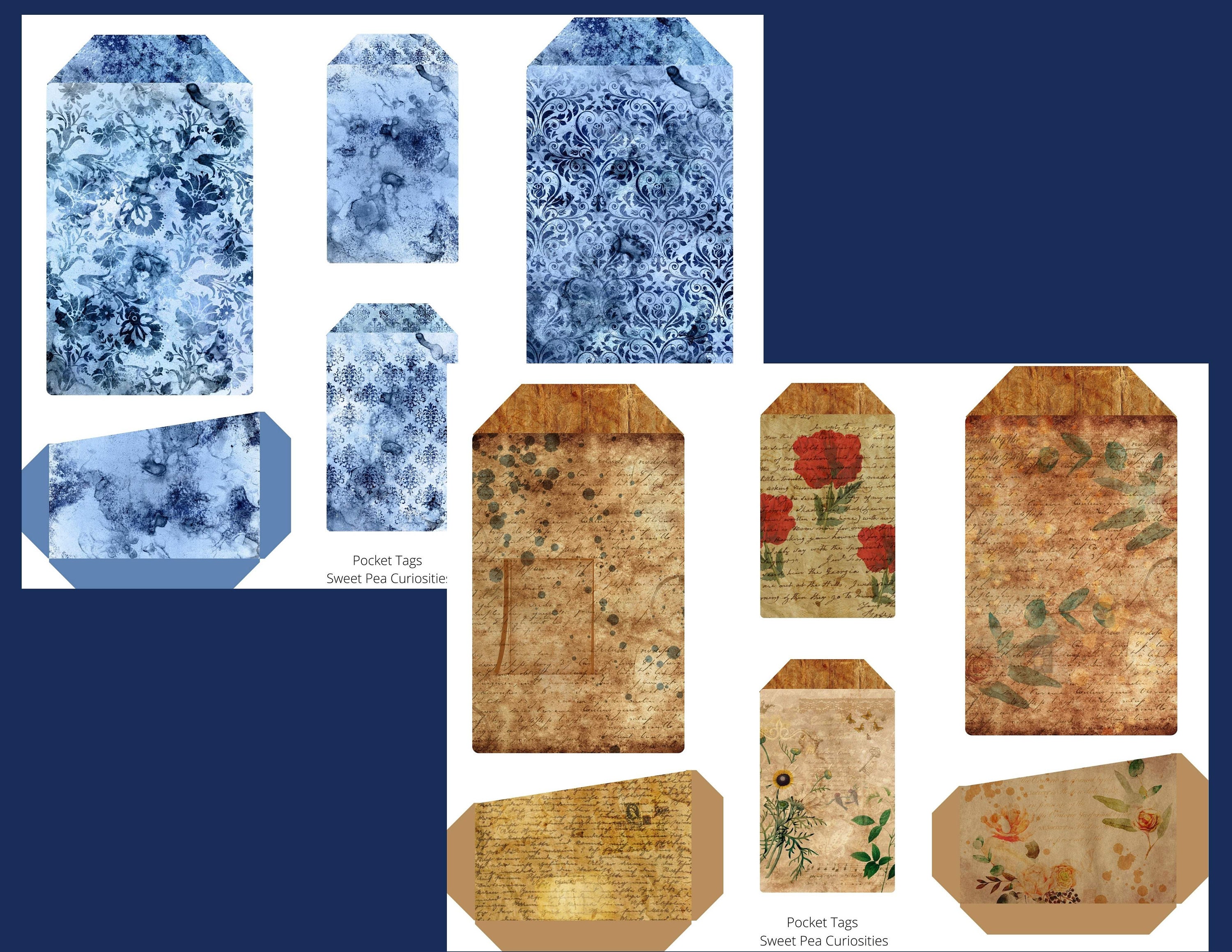 Pocket Tags Digital Download Printable Junk Journal - Etsy