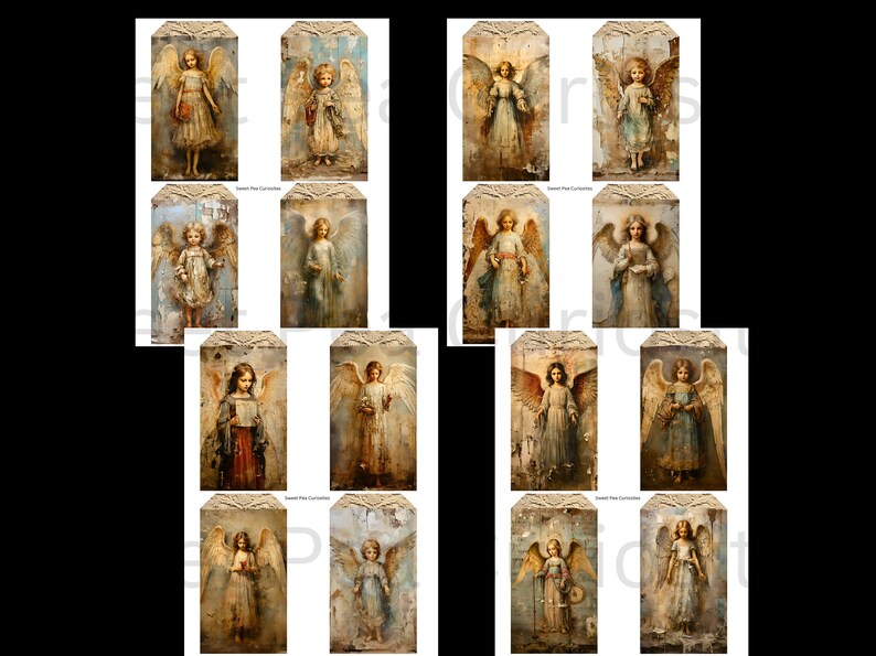 Heavenly Angel ,tags, Paper, Pockets, Grunge, Kit, Digital, Download ...