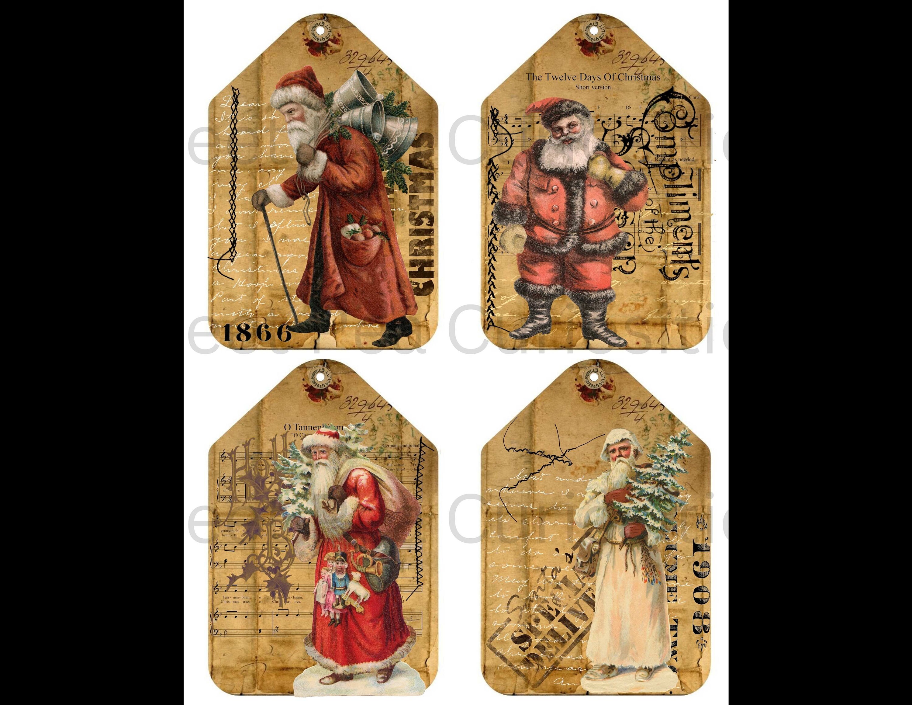 Christmas Tags Junk Journal Printable Digital Download - Etsy