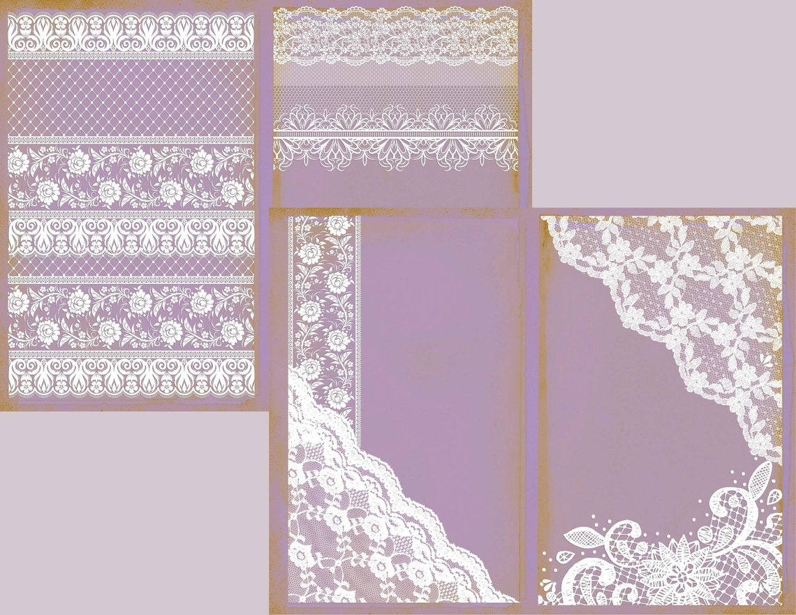 Lavender Lace Printable Digital Download Junk Journal | Etsy