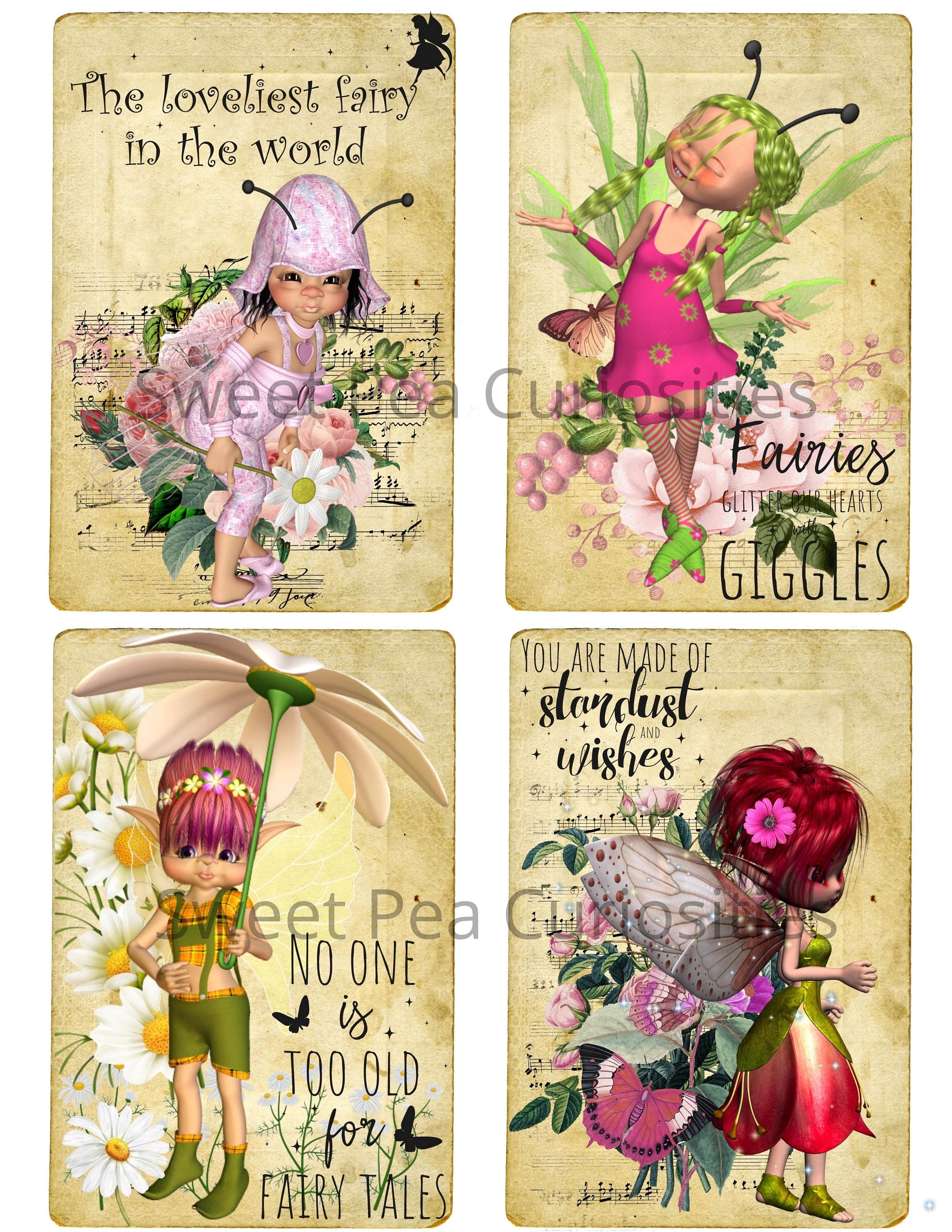 Fairy Cards Digital Download Printable Junk Journal - Etsy