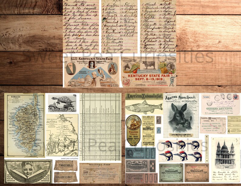 Junk Journal Kit Collage Paper Junk Journal Mixed Media - Etsy