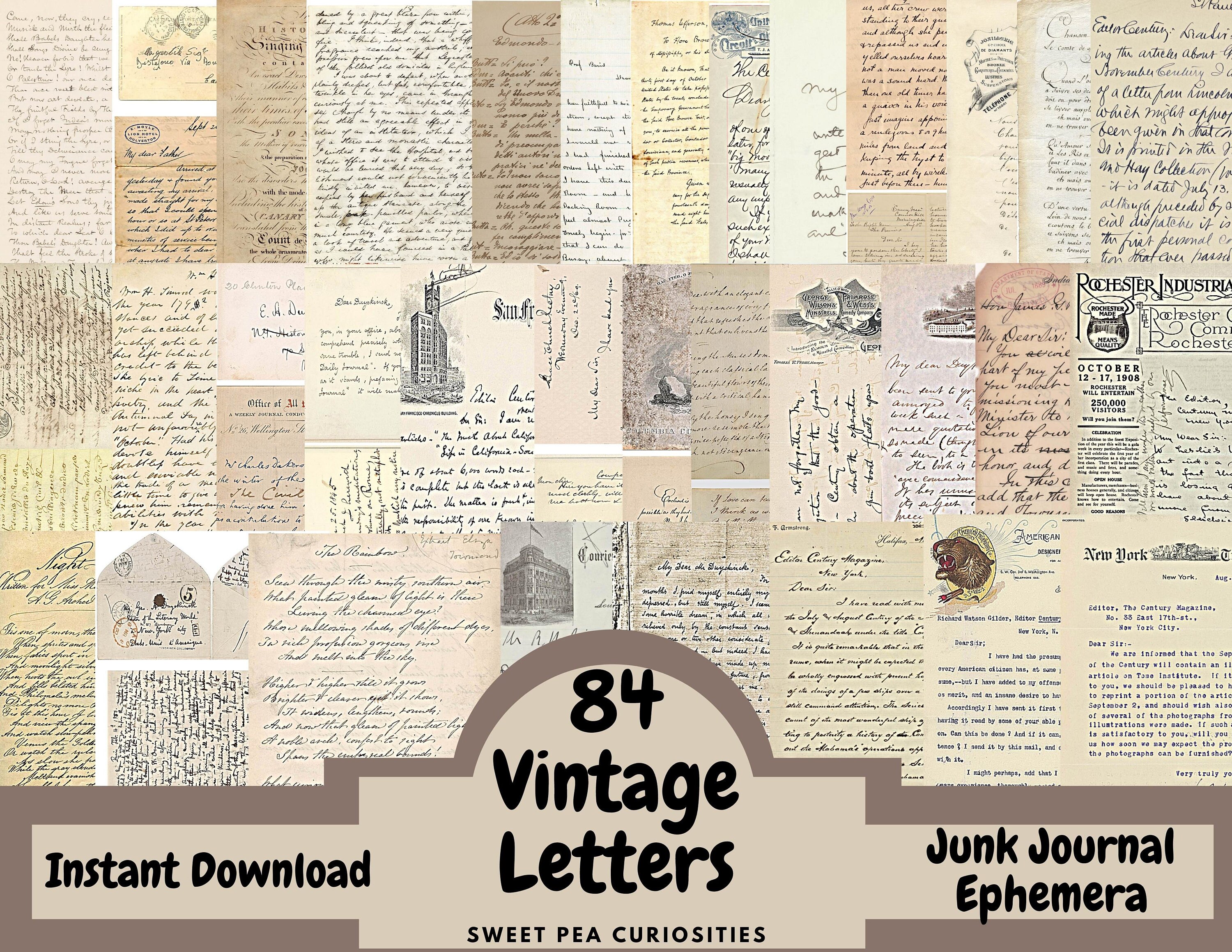 84 Vintage Letters Telegrams Junk Journal Ephemera Junk - Etsy