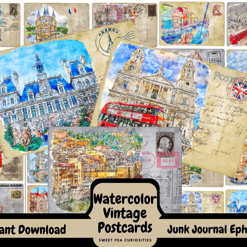 Watercolor Postcard Kits - Etsy UK