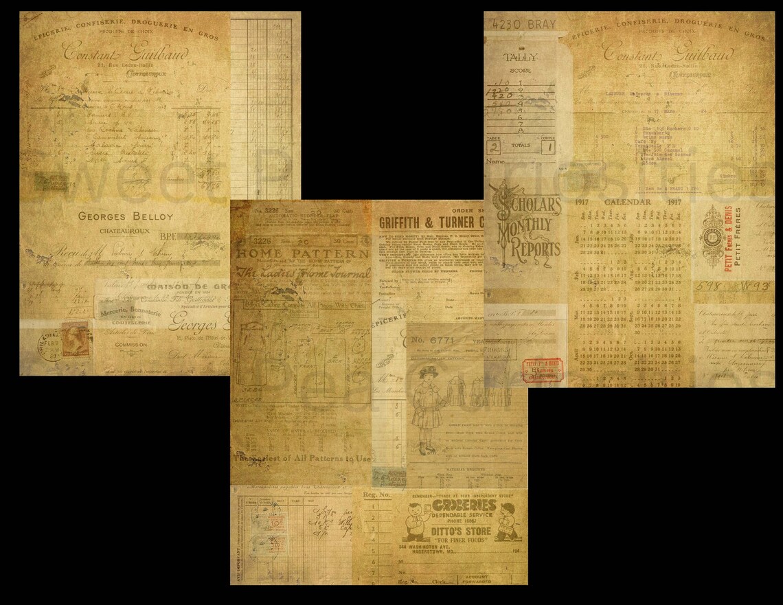 Vintage Paper Digital Download Printable Junk Journal - Etsy