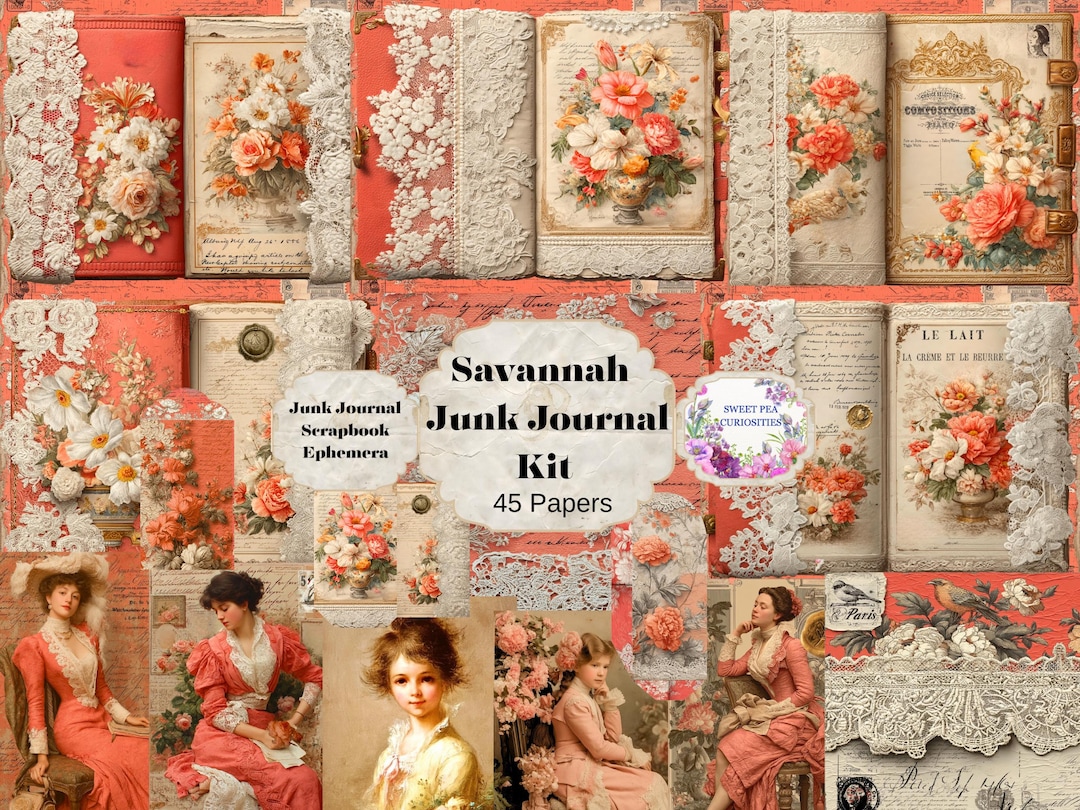 Savannah, Junk Journal Kit, Digital, Download, Printable, Junk Journal ...