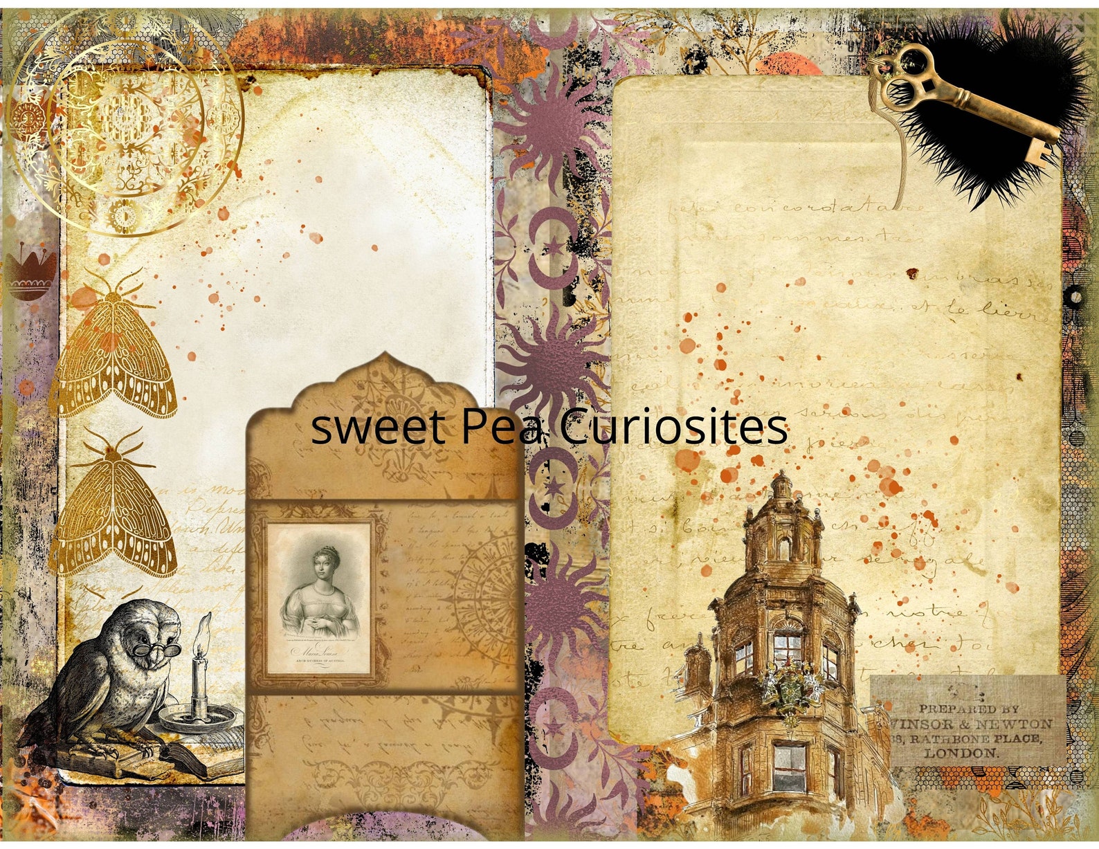 Vintage Grunge Paper Digital Download Printable Junk | Etsy