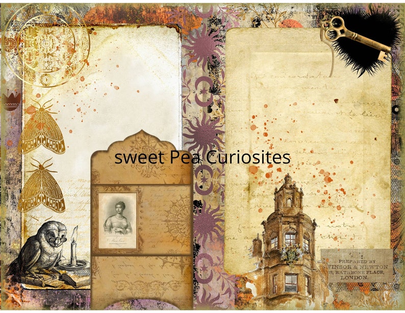 Vintage Grunge Paper Digital Download Printable Junk | Etsy