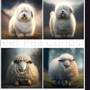 Fluffy Farm Animals, Digital, Download, Printable, Junk Journal Cards ...