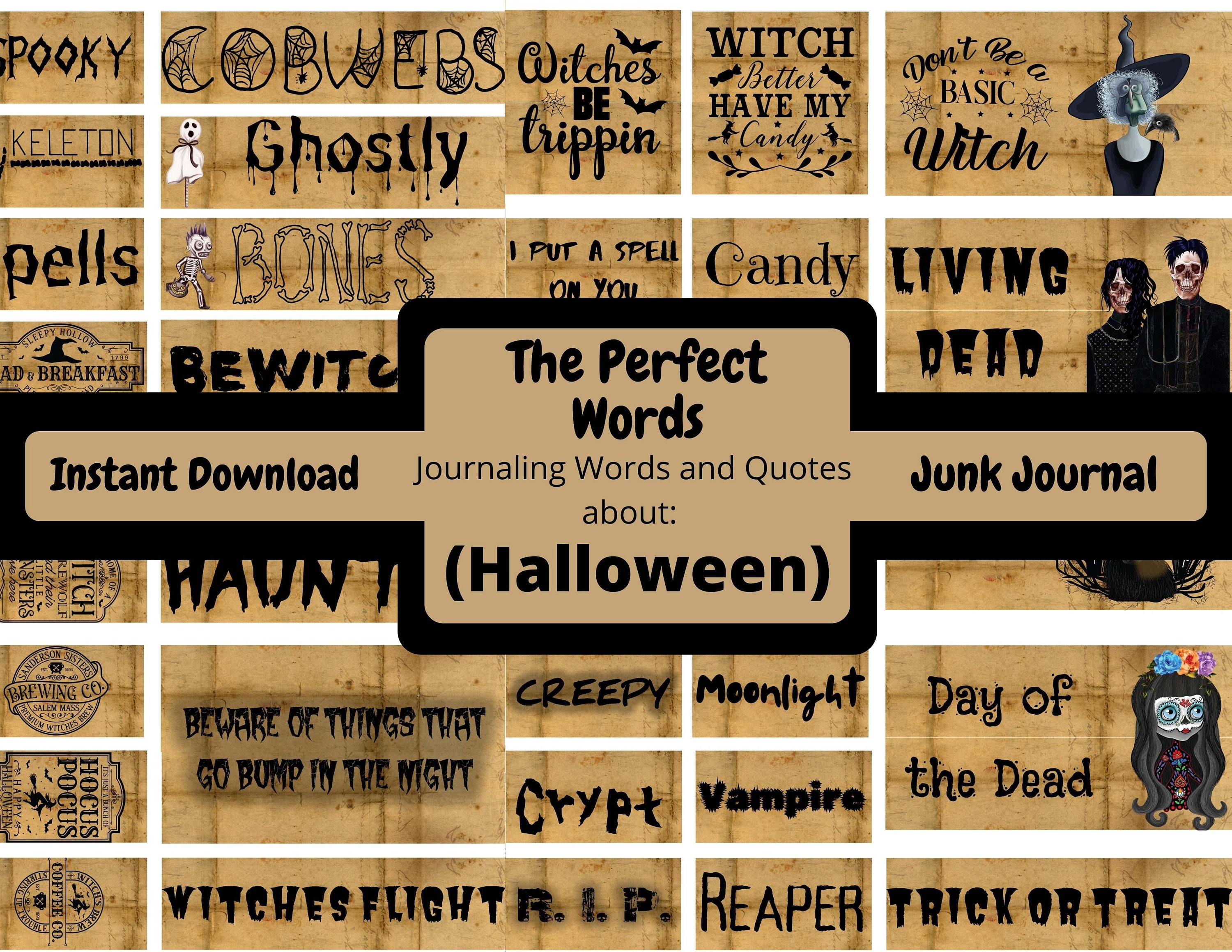 Halloween Quotes Digital Download Printable Junk - Etsy