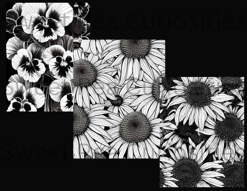 Junk Journal Printable Download Digital Papers Black and - Etsy