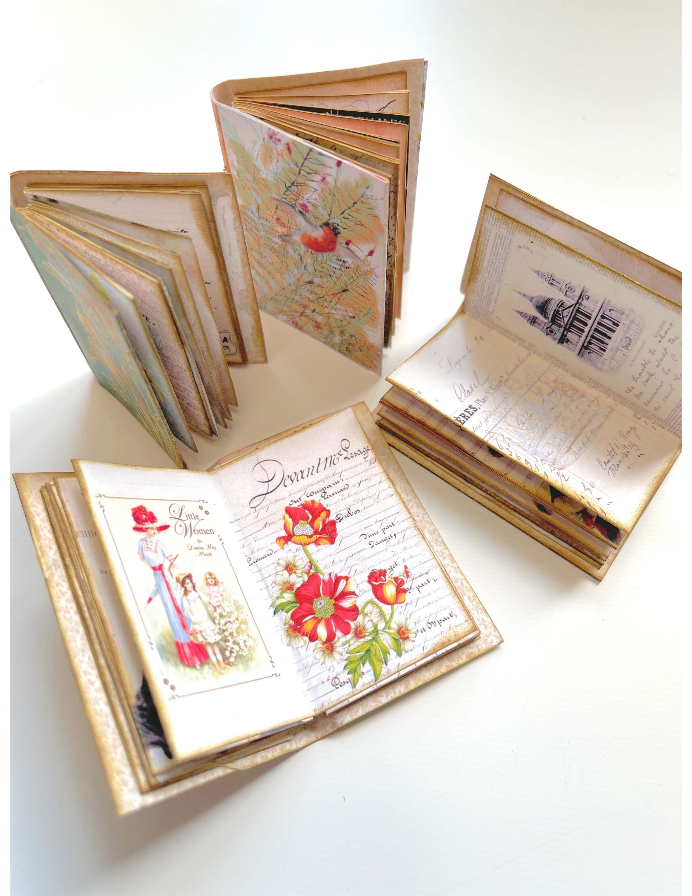 Tiny Books, Book Covers, Junk Journal, Mixed Media, Collage, Scrapbook ...