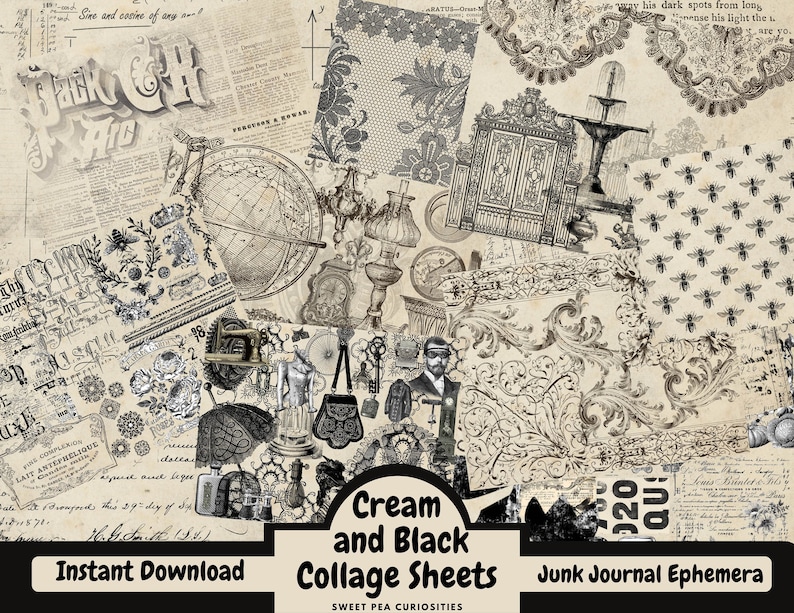 Collage Sheets Digital Download Printable Junk Journal - Etsy