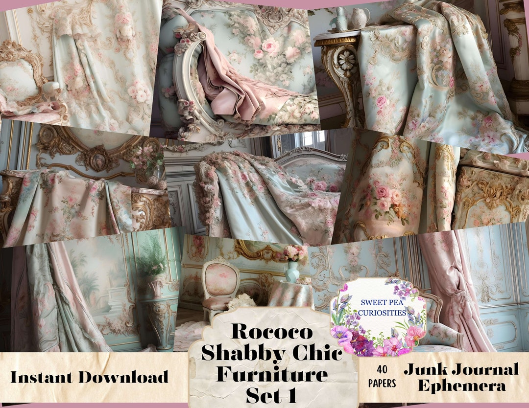 Rococo, Printable, Download, Digital, Junk Journal, Supplies, Shabby ...