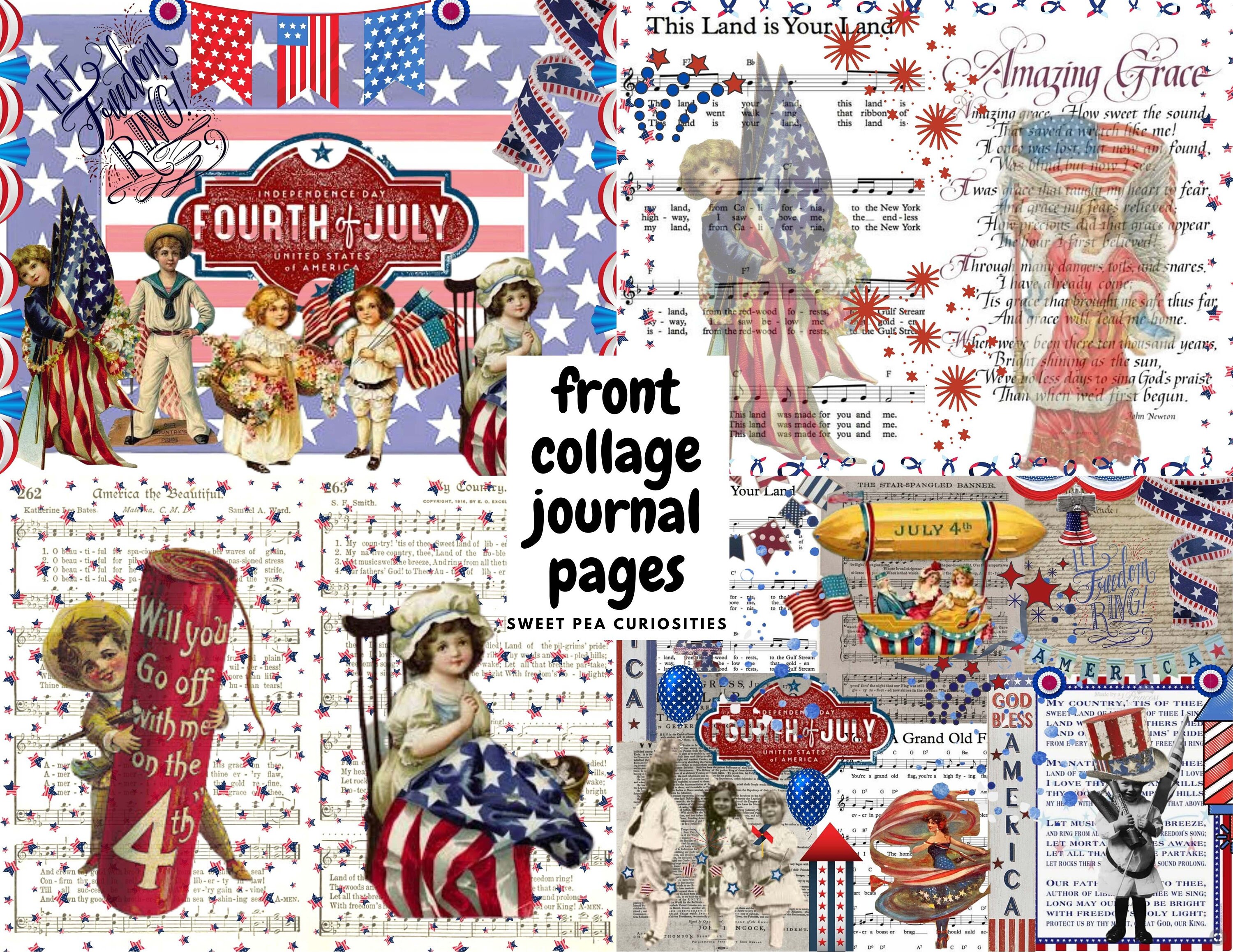 Junk journal kit 4th of July Junk journal ephemera Junk | Etsy