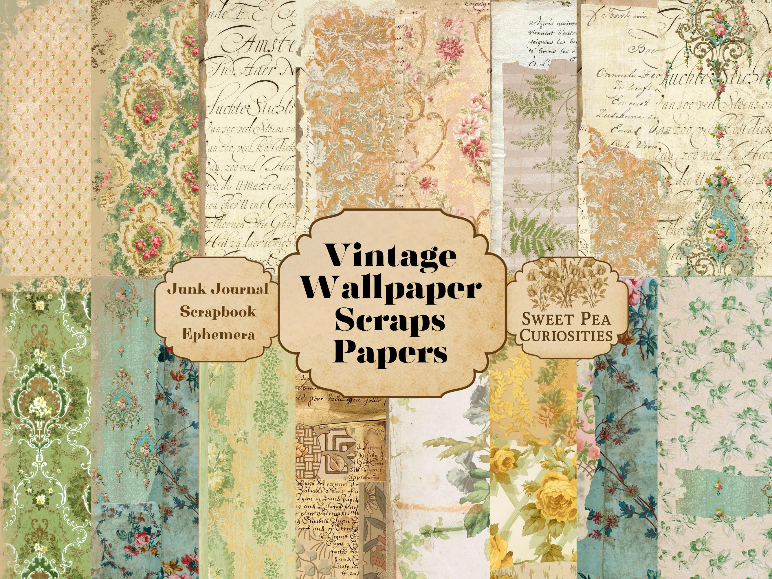 Wallpaper, Vintage Papers, Digital, Download, Printable, Junk Journal ...