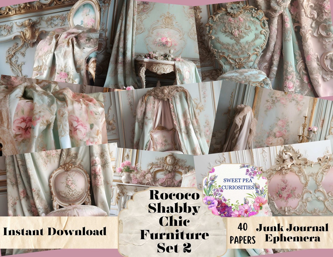 Rococo, Printable, Download, Digital, Junk Journal, Supplies, Shabby ...
