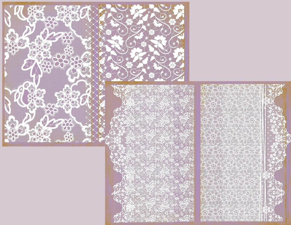 Lavender Lace Printable Digital Download Junk Journal | Etsy