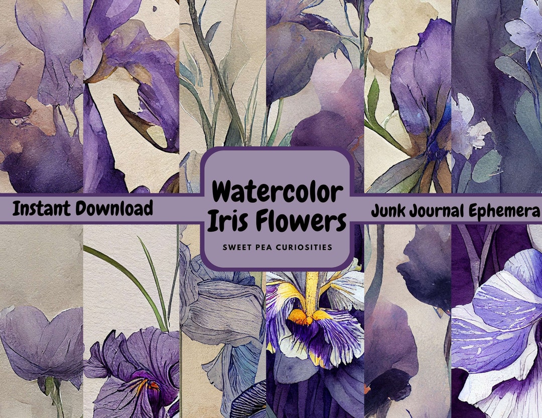 Flowers, Journal, Digital, Download, Printable, Junk Journal Supplies ...