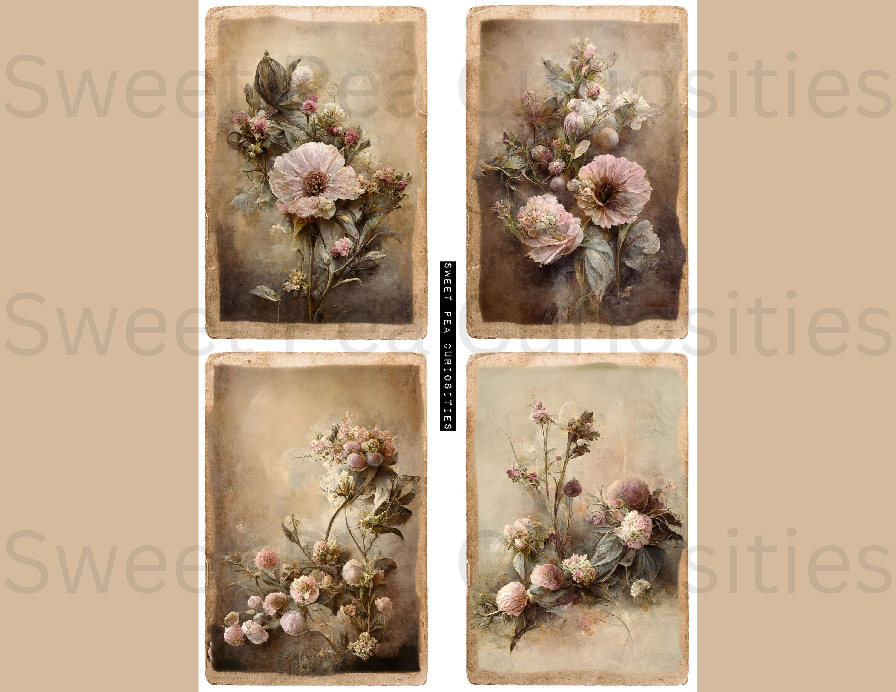 Printable, Download, Digital, Flowers, Floral, Junk Journal, Supplies ...