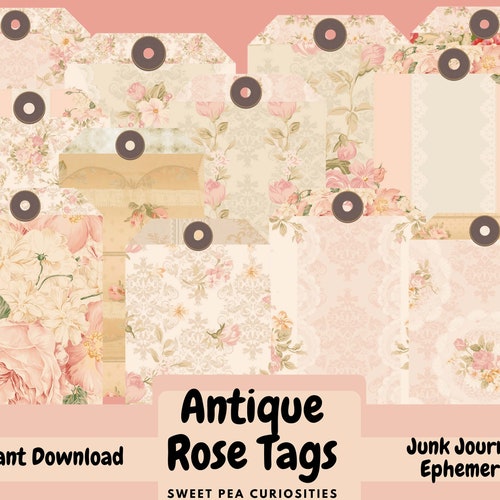 File Folder Tags Digital Download Printable Junk Journal - Etsy
