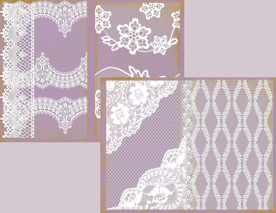 Lavender Lace Printable Digital Download Junk Journal | Etsy